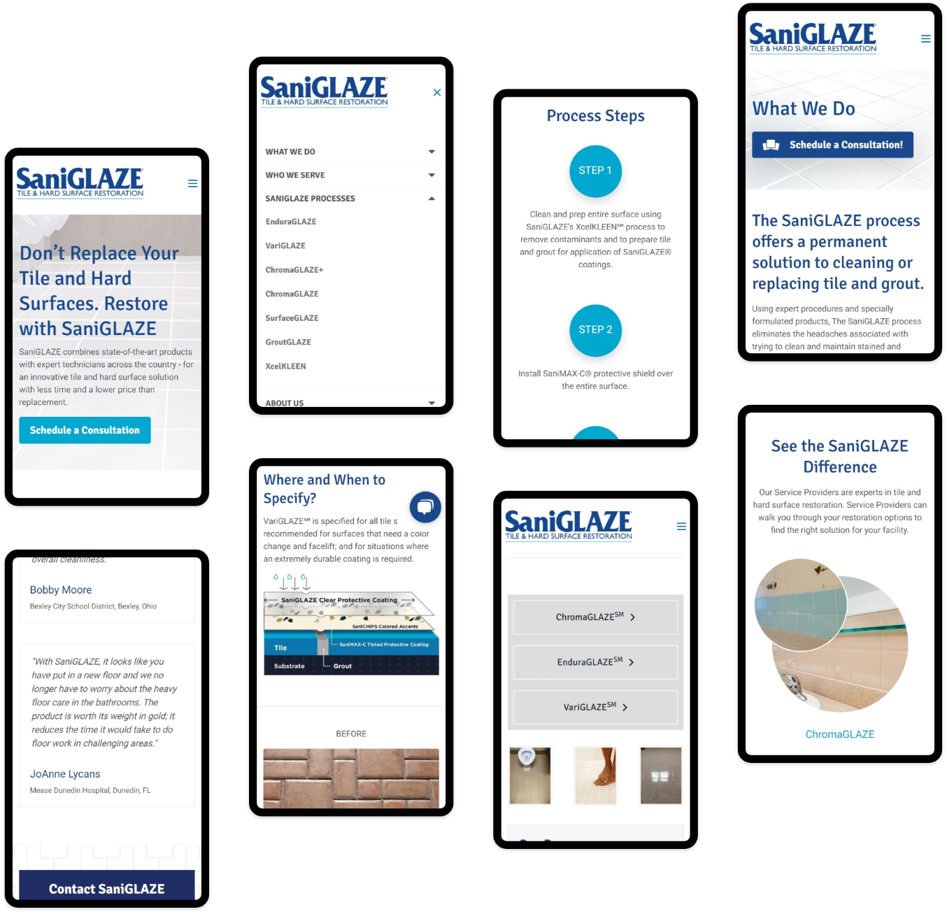 S4 | Our Work | Learn about our work with the SaniGLAZE